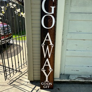 Large Welcome Signs,go Away, Front Porch Decor,front Porch,rustic ...