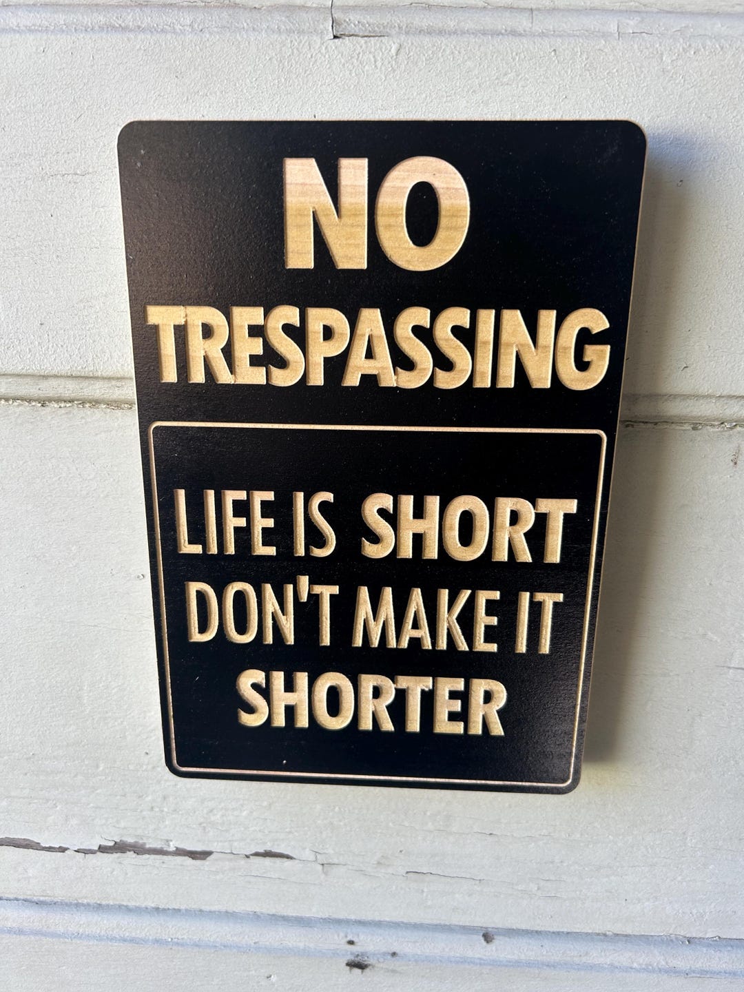 No Trespassing Sign, Funny No Trespassing Sign, Funny Gift, Home Decor ...