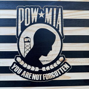 Wooden Flag, POW Flag, Patriotic Wall Art, Gift for Veteran, Flag Home ...