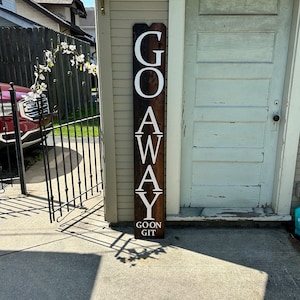 Large Welcome Signs,go Away, Front Porch Decor,front Porch,rustic ...