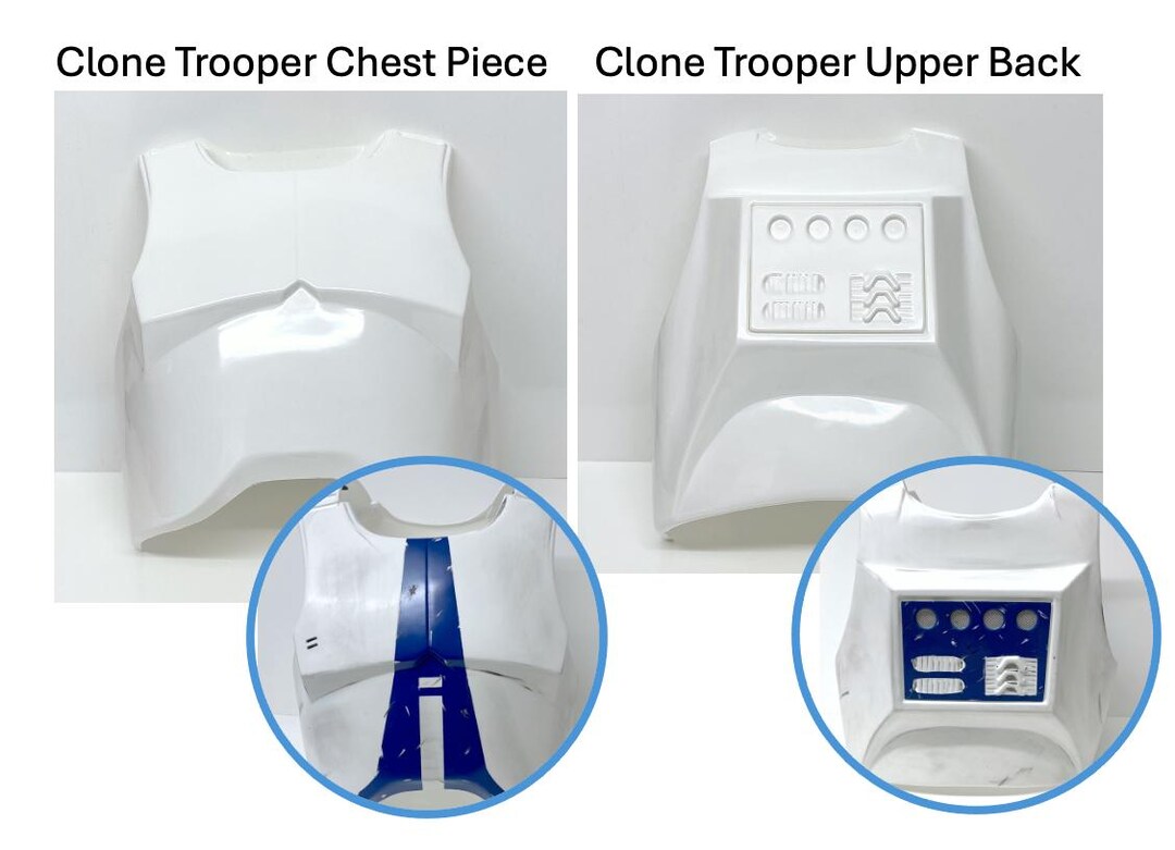 Clone Trooper [movie Realistic] - Chest Piece and Upper Back Armor Set ...
