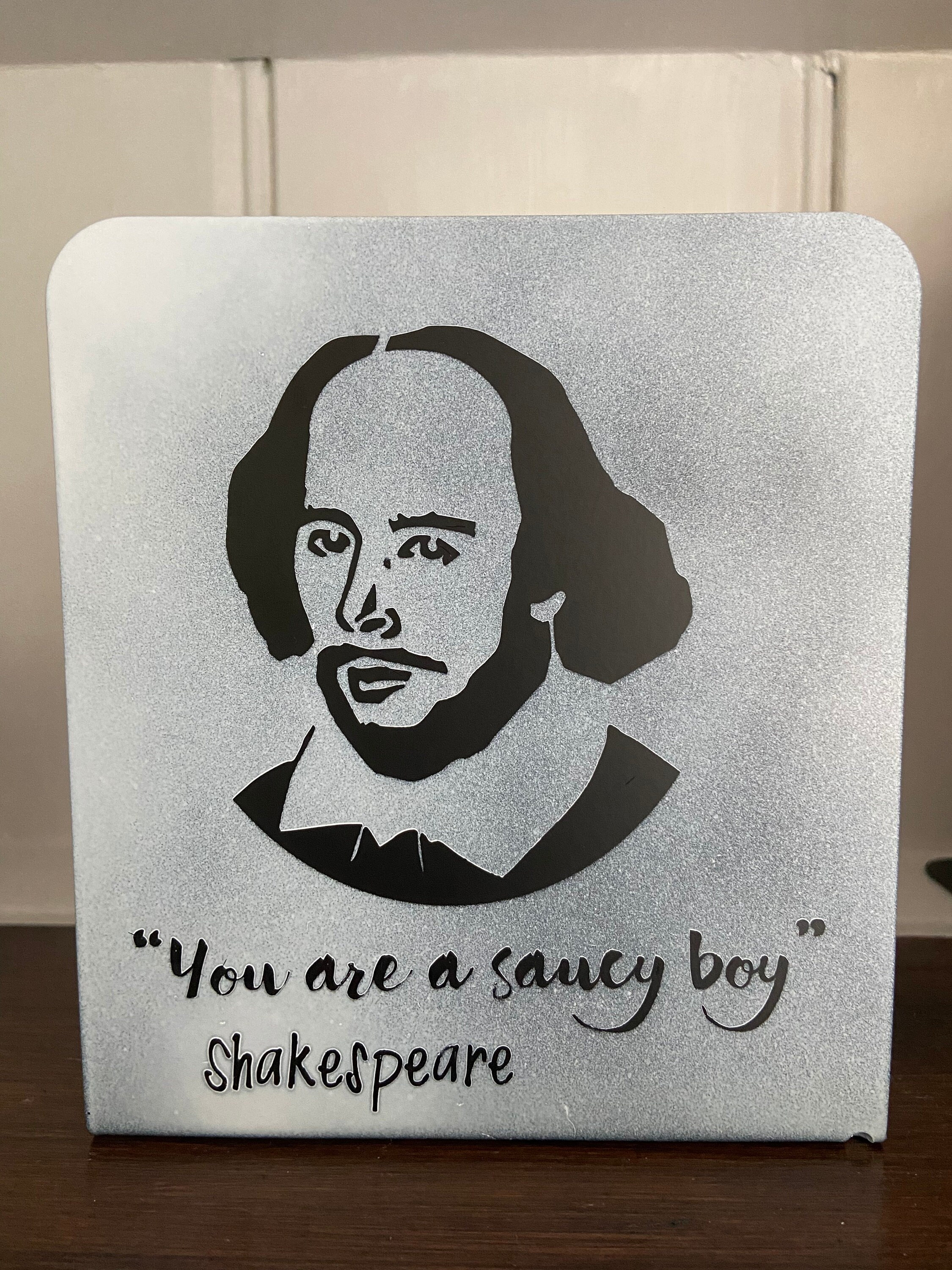 William Shakespeare Metal Bookends. you Are a Saucy Boy, you Banbury ...
