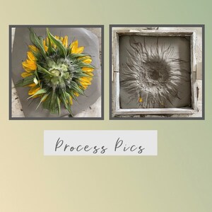 Cast Sunflower Bas-relief Decorative Plaster Tile. Calming Decor. Gift ...