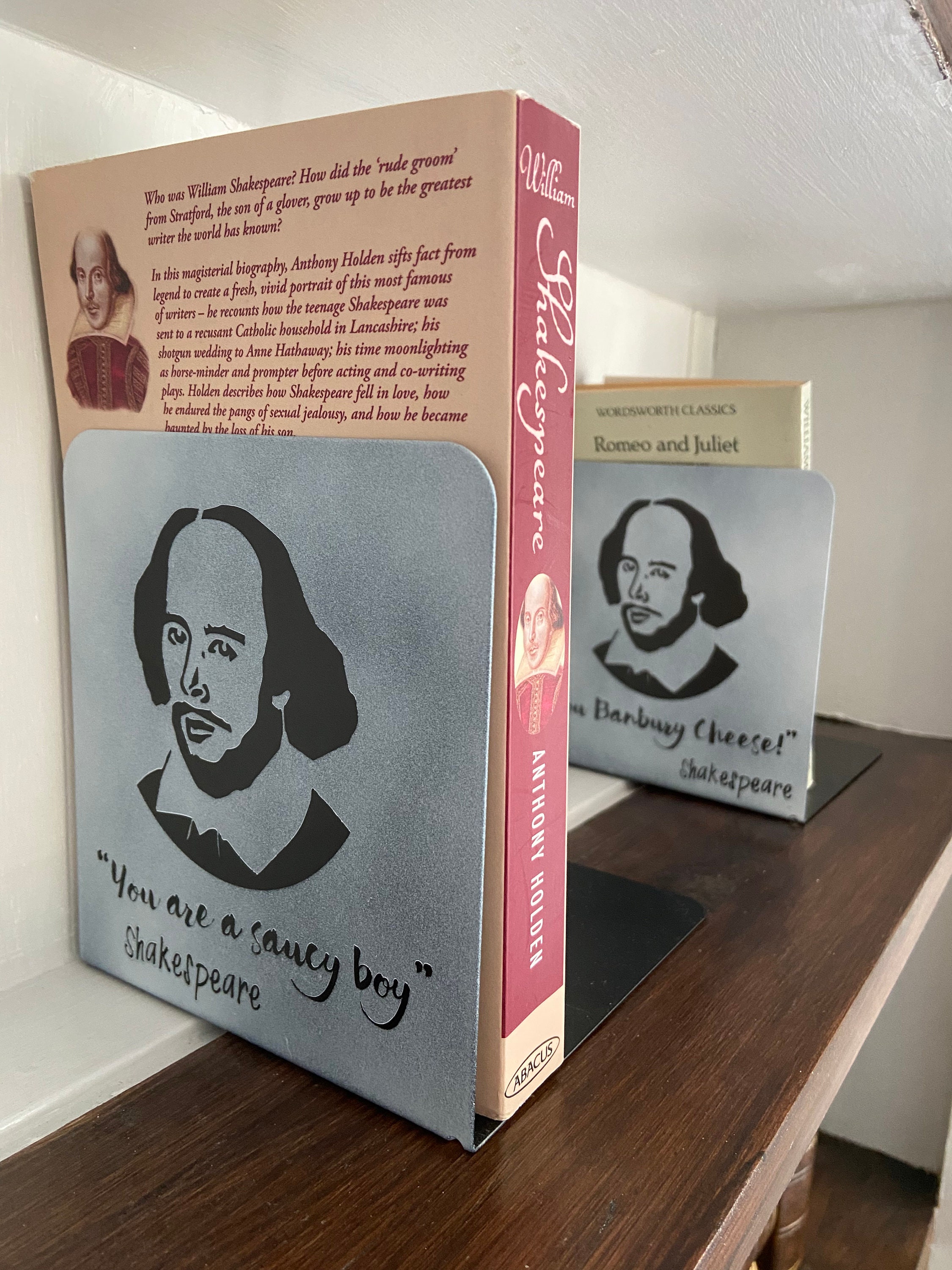 William Shakespeare Metal Bookends. you Are a Saucy Boy, you Banbury ...