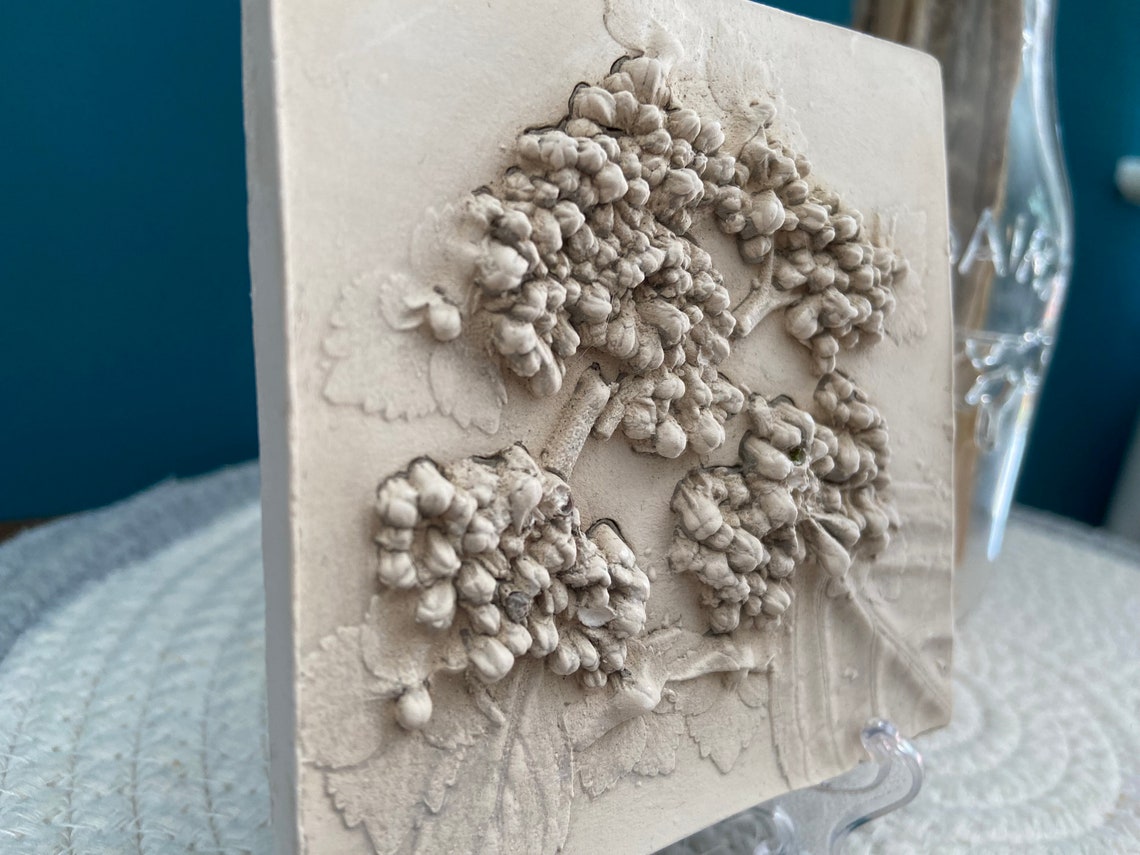 Hydrangea Decorative Plaster Tile Moulding. Calming Decor. - Etsy