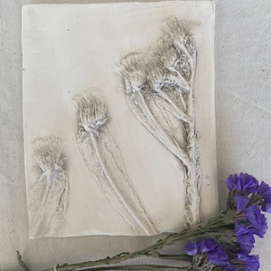 Cast Sunflower Bas-relief Decorative Plaster Tile. Calming Decor. Gift ...