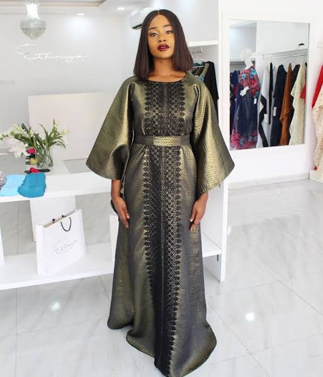 Beautiful Damask Gown - Etsy