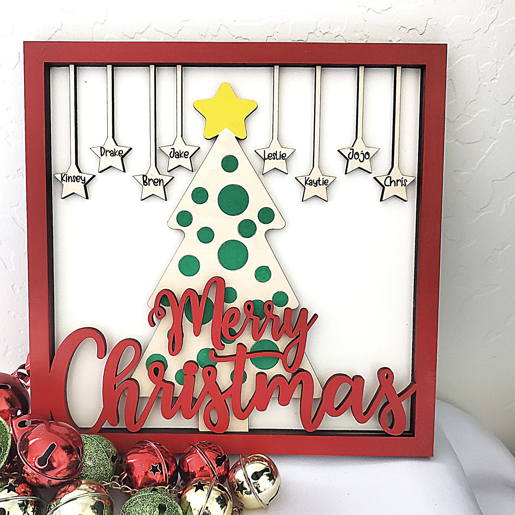 SVG Digital Christmas Decor Custom Family Name Sign Christmas - Etsy