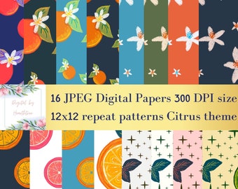 Grunge Digital Paper 16 Designs 300 Dpi 12 X12 Instant Download Collage ...