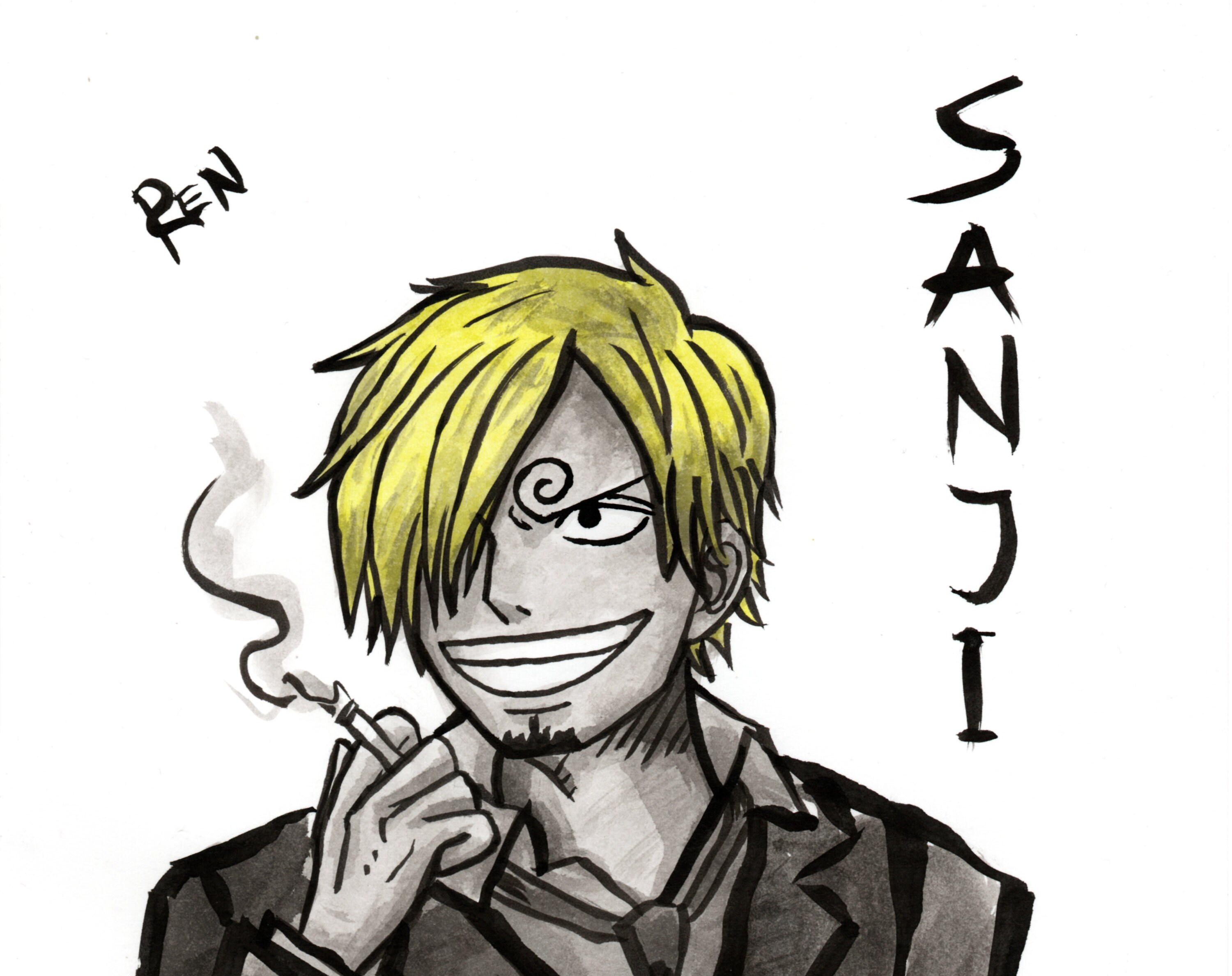 Sanji One Piece Original Ink Painting - Etsy