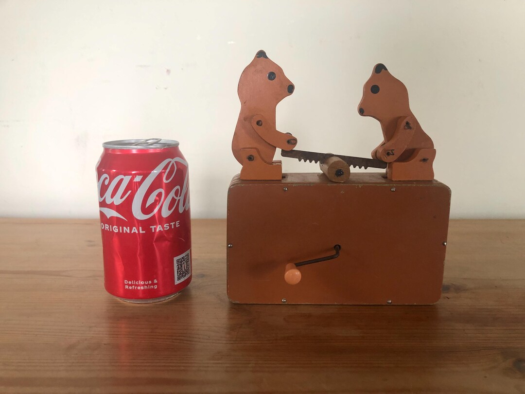 Vintage Musical Bear Wooden Toy - Etsy