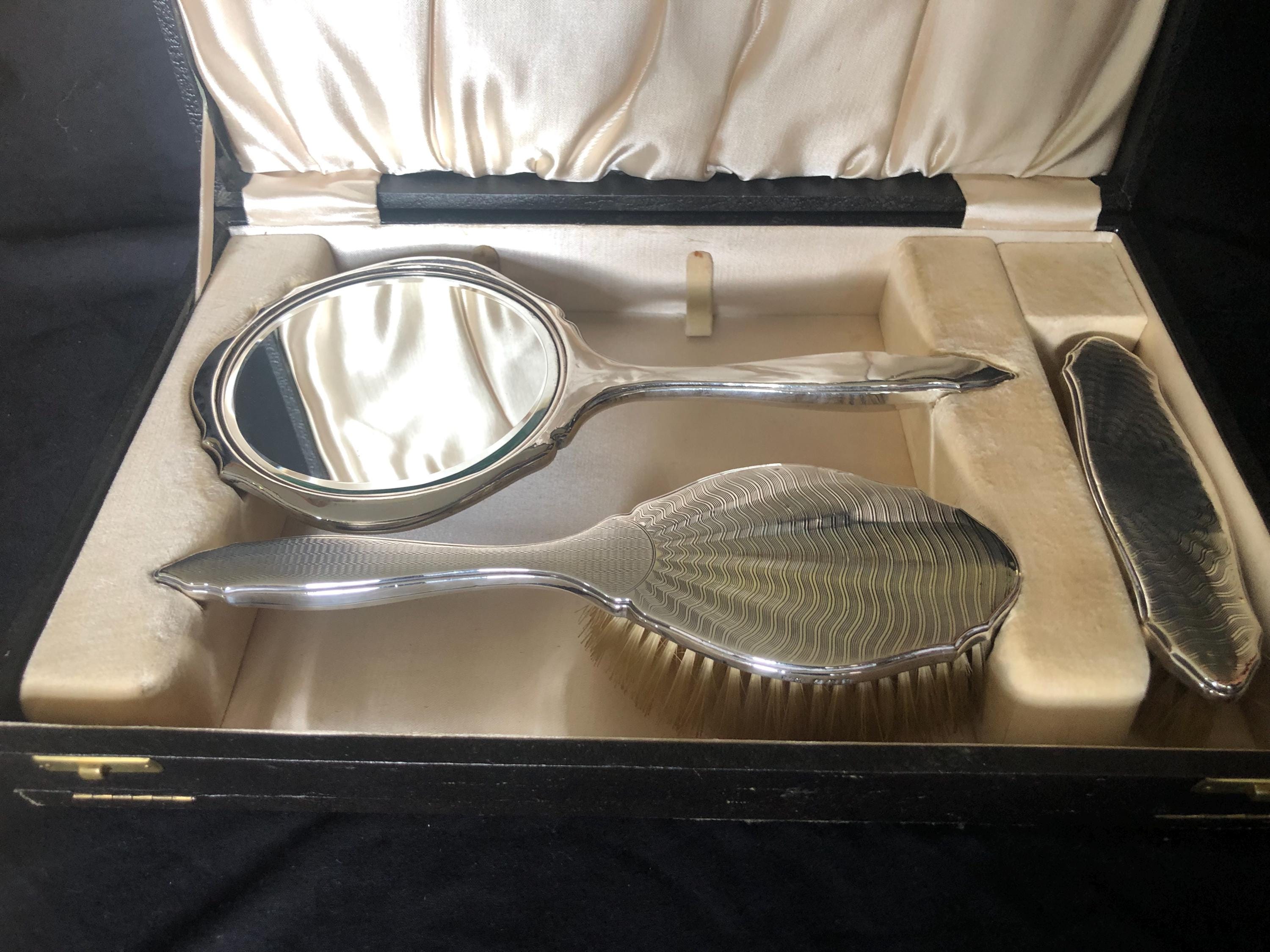 Art Deco Solid Silver Vanity Set in Original Case - Etsy