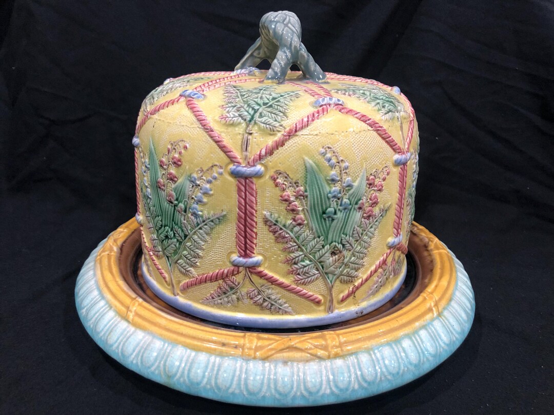 Samuel Lear Majolica Cheese Dome Lily of the Valley - Etsy