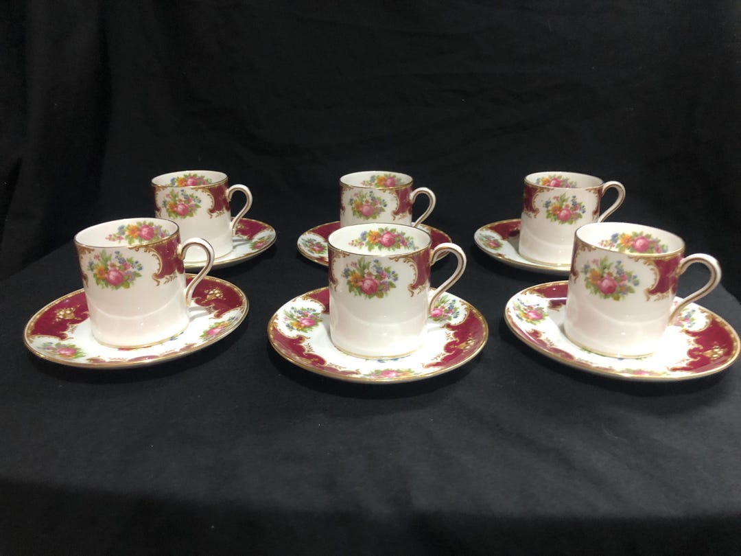 Six Shelly " Duchess" Demitasse Cups and Saucers - Etsy