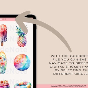 Summer Collection Tropical Beach Goodnotes Planner Stickers ...