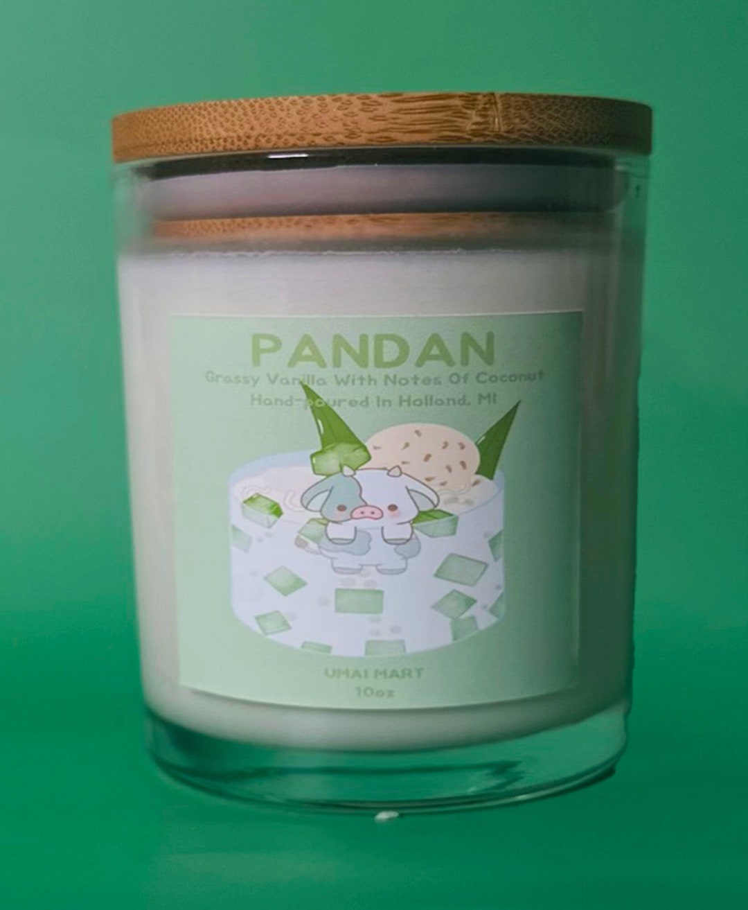Pandan Coconut 100% Soy Wax Handmade Candle - Etsy