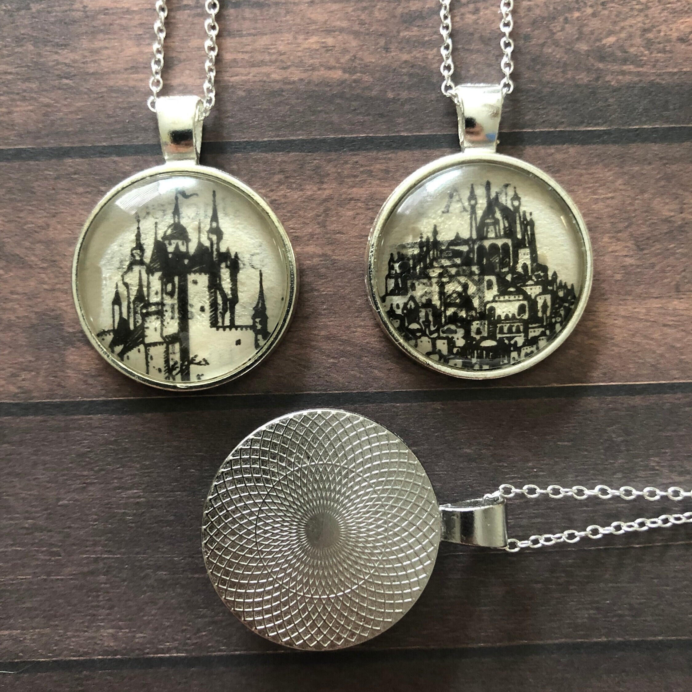 Handmade Narnian Places Pendants, Literary Necklaces, Glass Dome ...