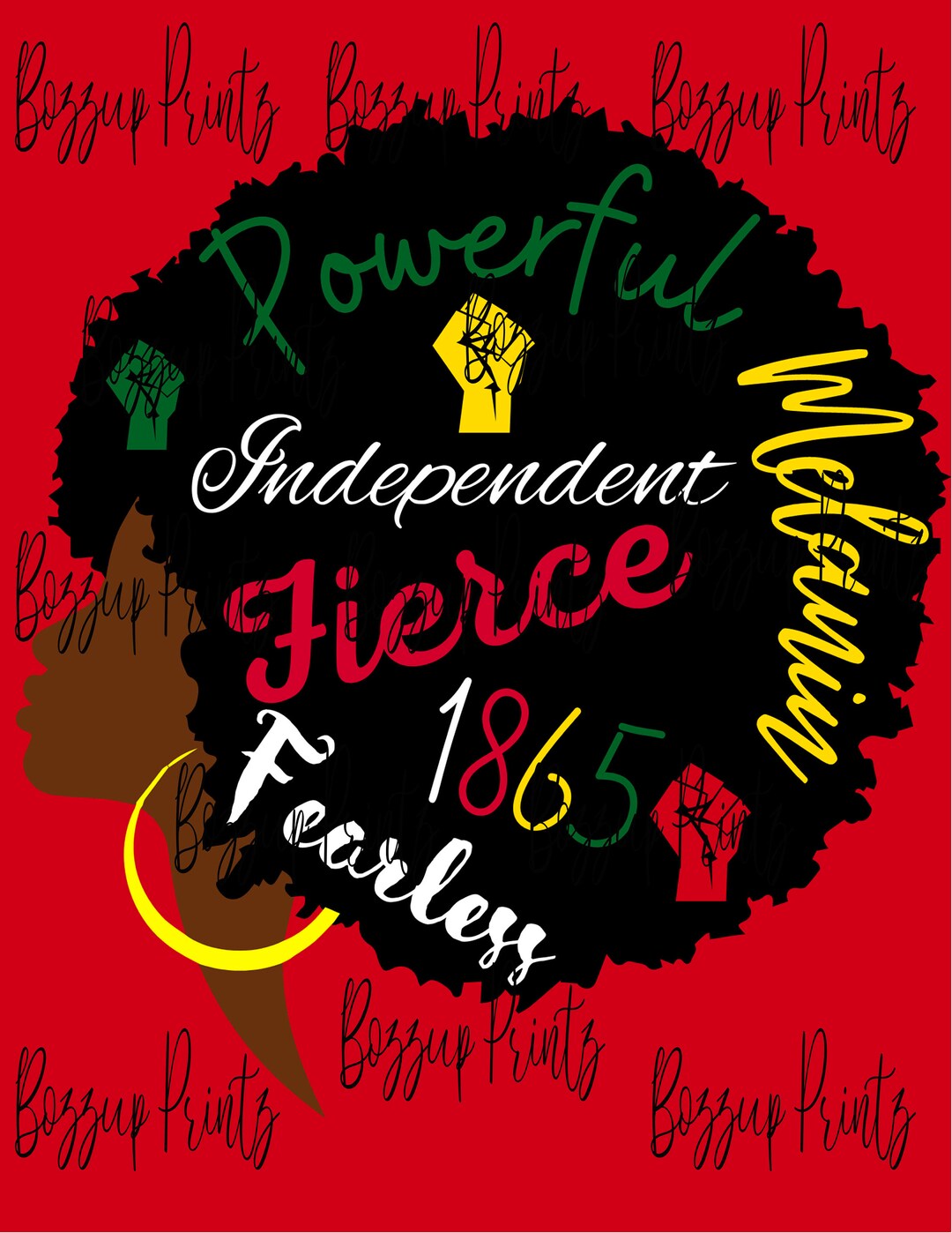 Juneteenth Afro Lady PNG - Etsy
