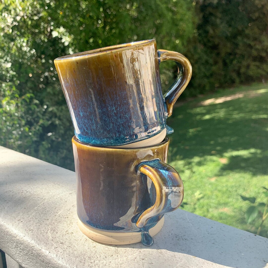 Two Drip Coffee Mugs - Etsy