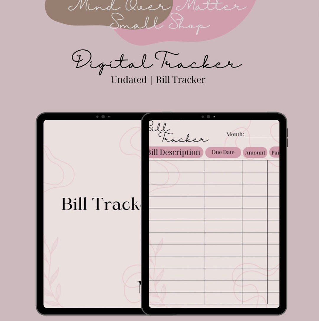 Bill Tracker Bill Tracker for the Finance Girls, Easily Track Your ...