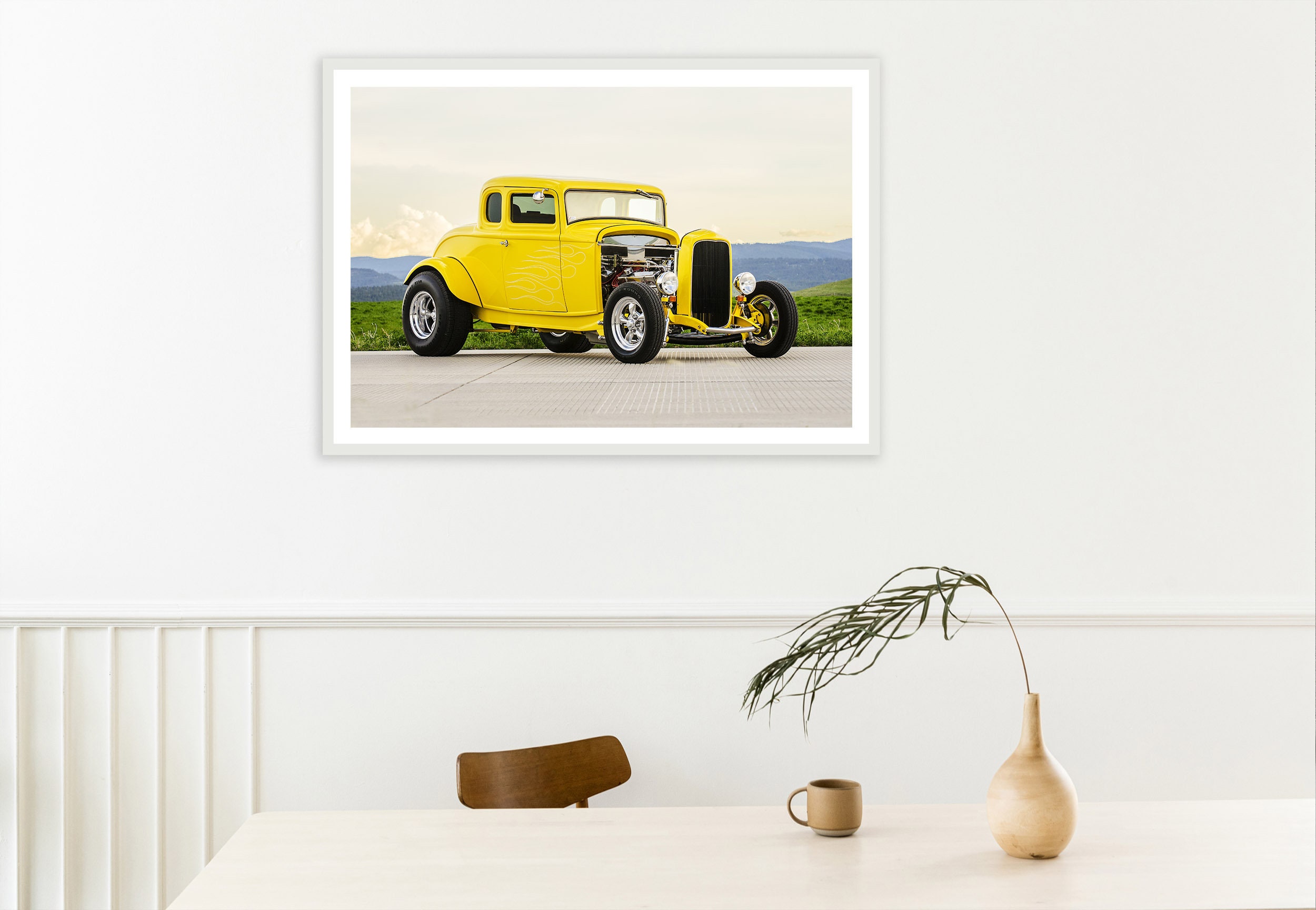 This Poster Features a Classic Ford Model B and Showcases the Car in a ...