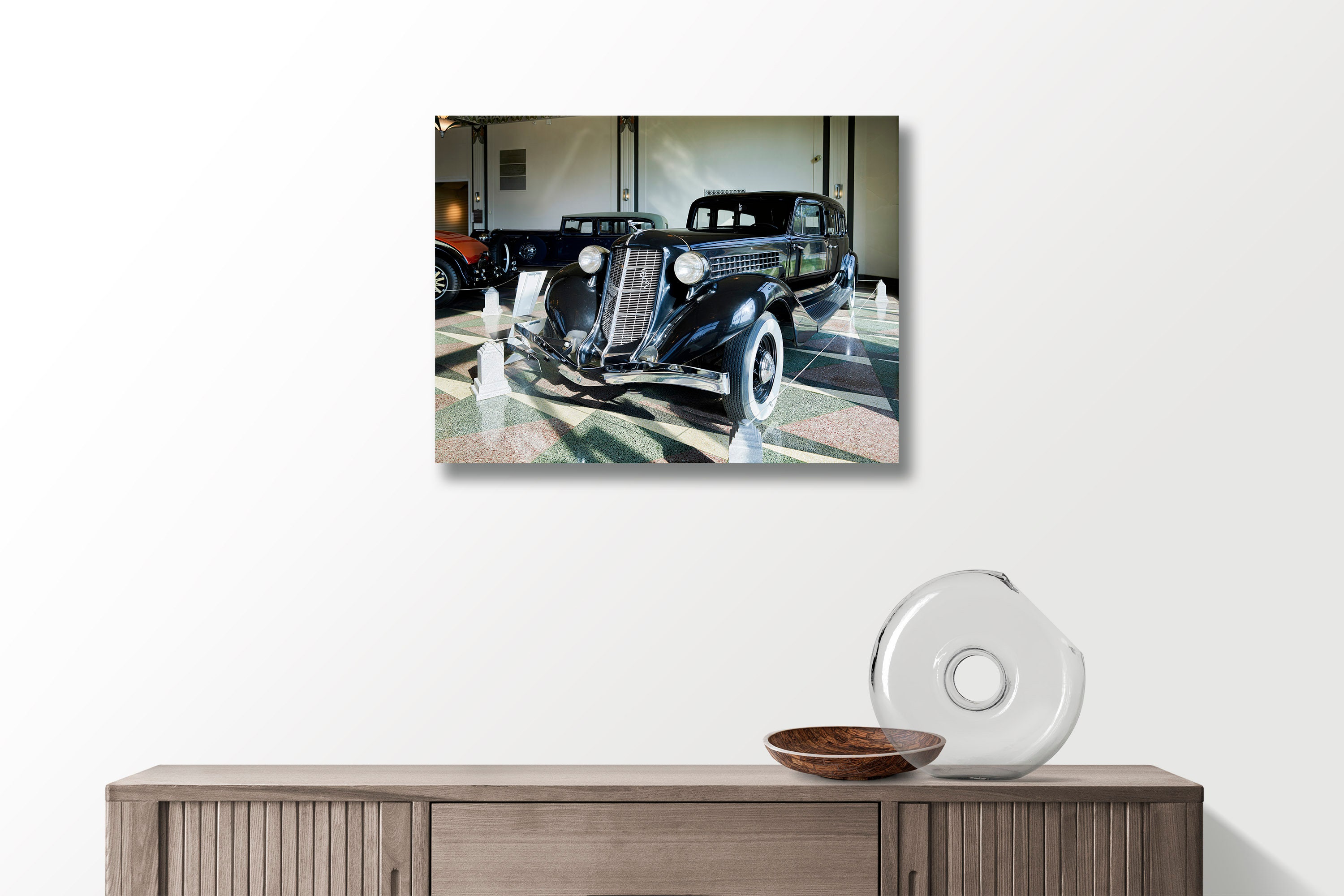 Poster of Retro Classic Car Displays at the Auburn Cord Duesenberg in ...