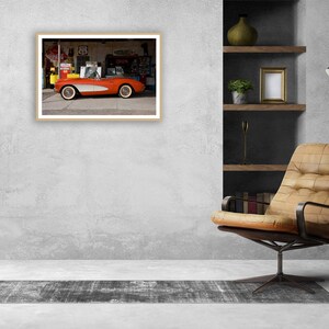 Poster of the Corvette Car Outside the Route 66 Hackberry General Store ...