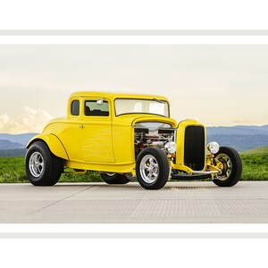 This Poster Features a Classic Ford Model B and Showcases the Car in a ...