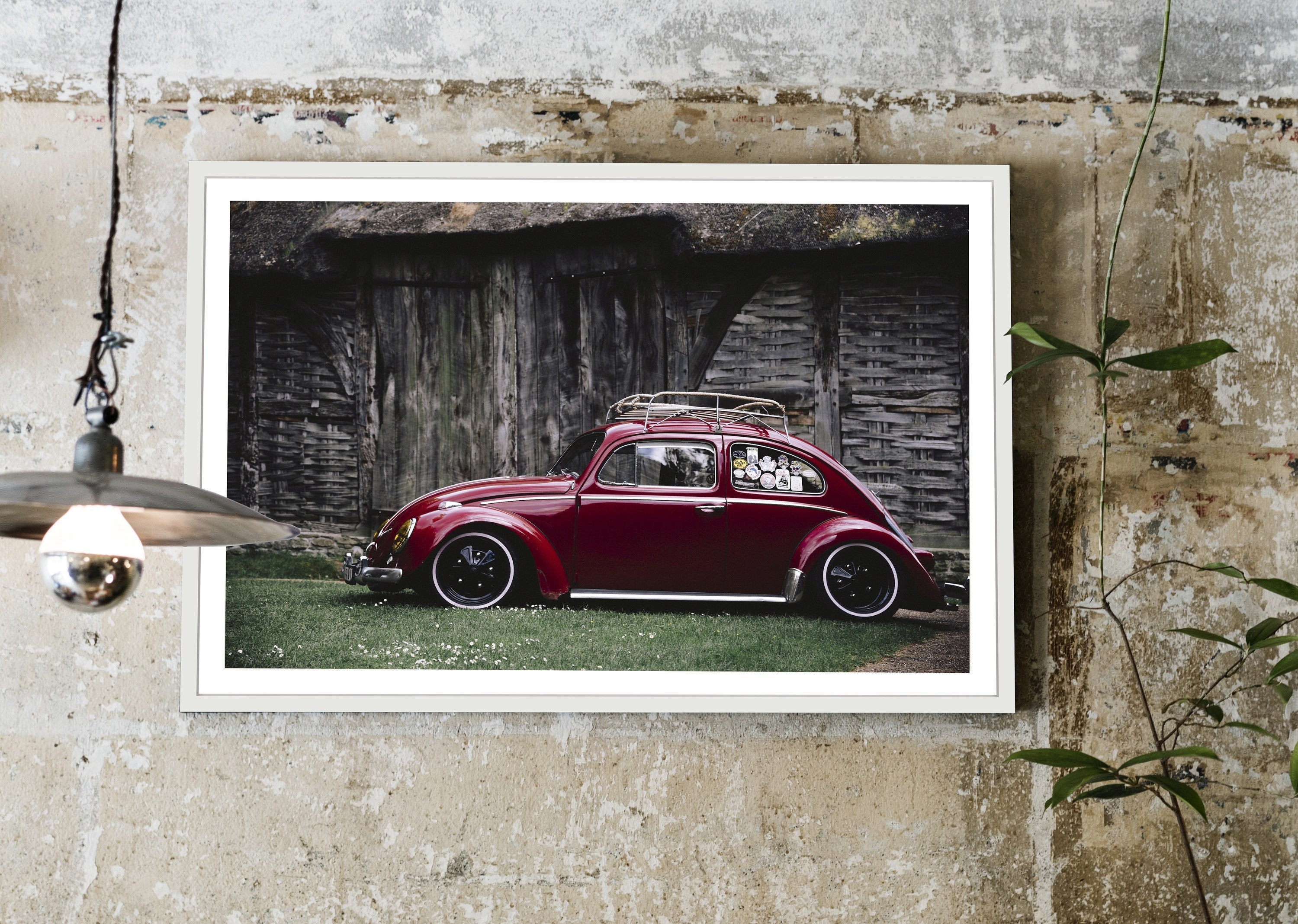 Red Old Beetle Car - Etsy