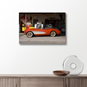 Poster of the Corvette Car Outside the Route 66 Hackberry General Store ...