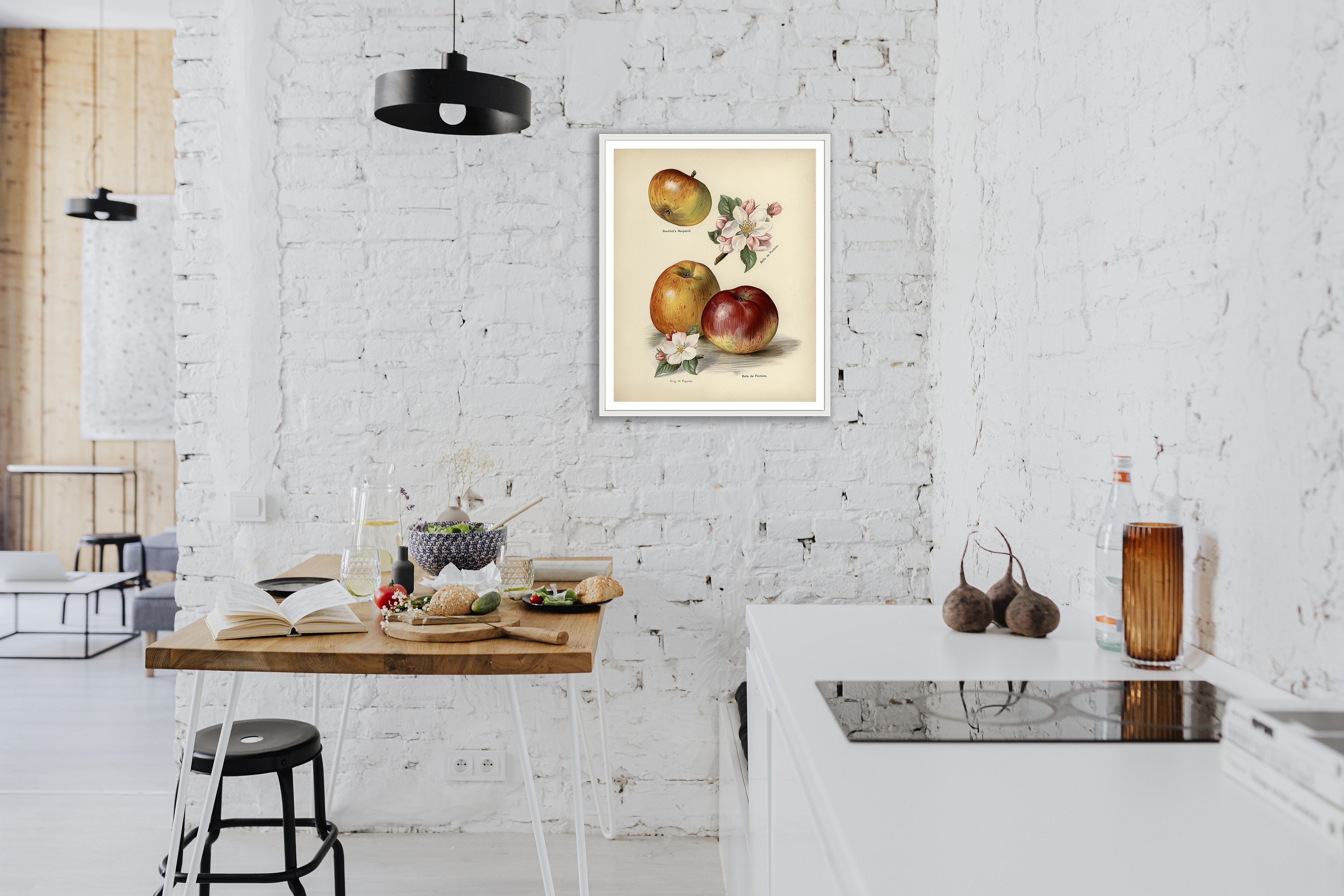 Apples Varieties Set Vintage Patented Botanical Poster Print ...