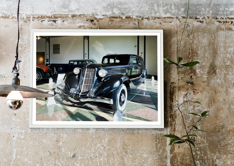Poster of Retro Classic Car Displays at the Auburn Cord Duesenberg in ...