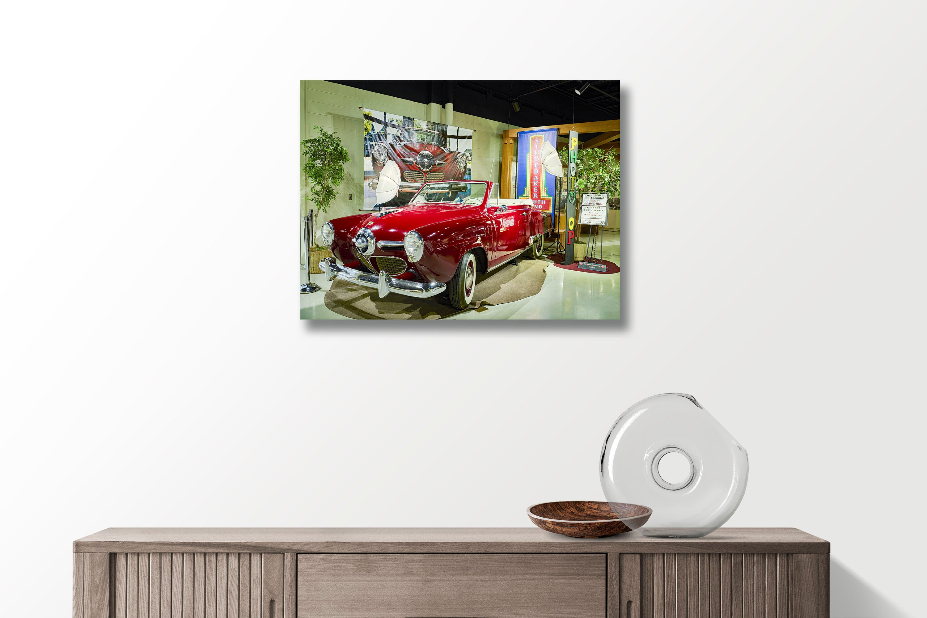 Poster of Vintage Car Displays at the Studebaker Museum in South Bend ...