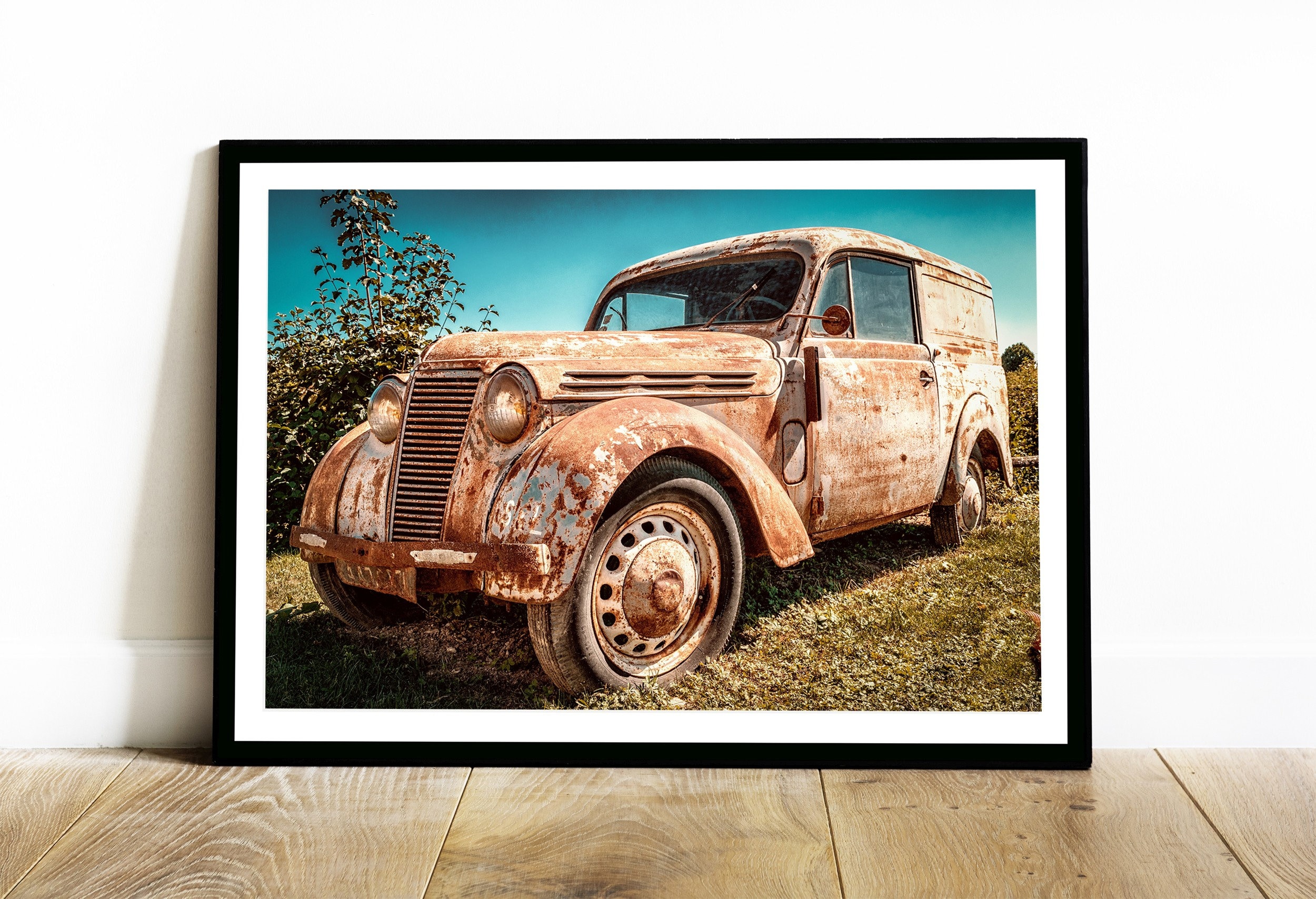 Old Rusty Vintage Car Poster Depicted in Vibrant, Lifelike Detail ...