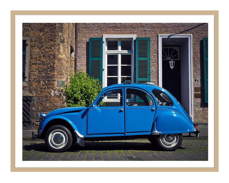 Poster of the Blue Volkswagen Beetle Car - Etsy