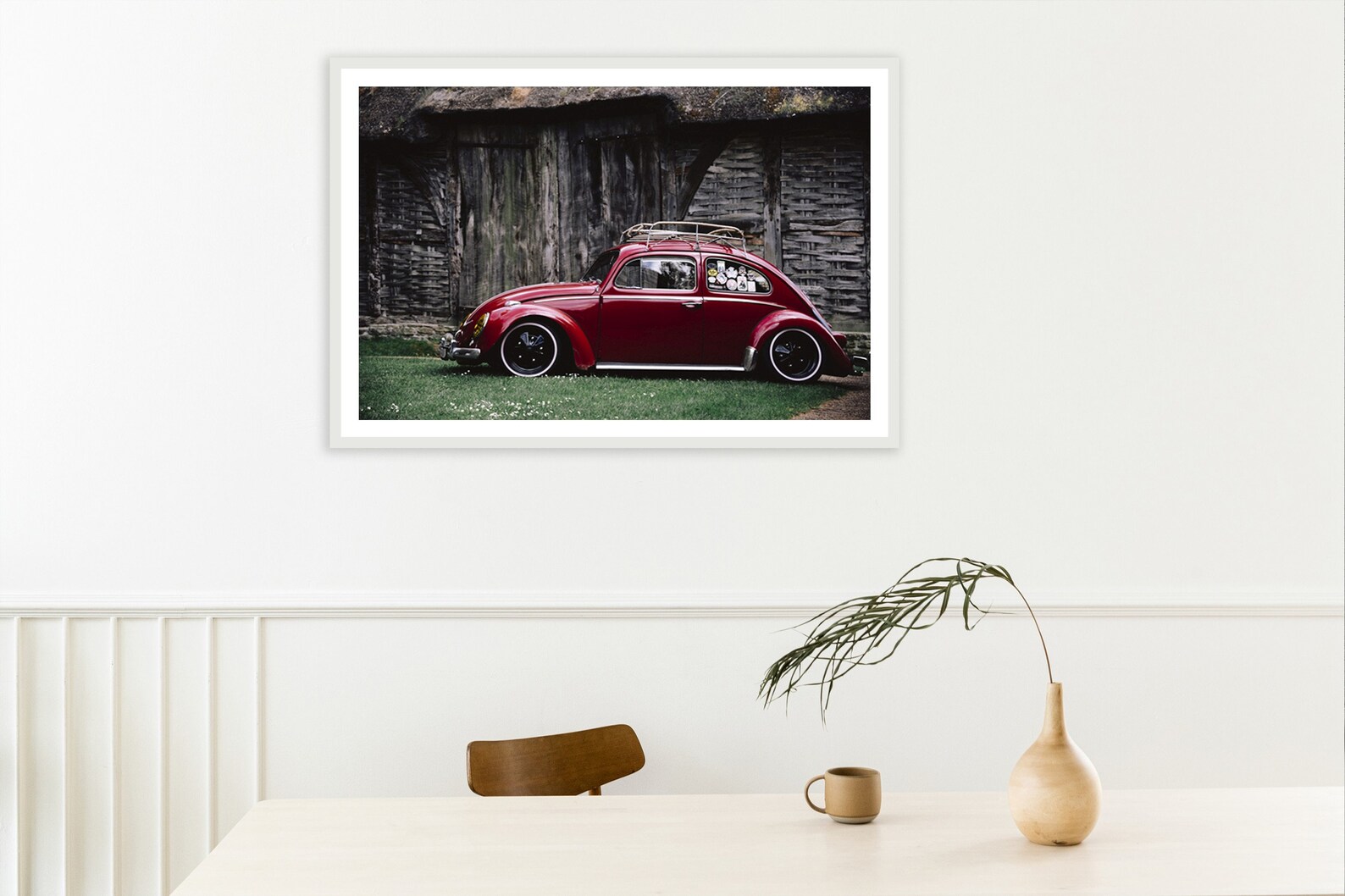Red Old Beetle Car - Etsy