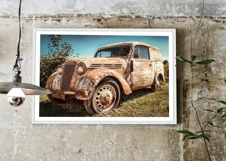 Old Rusty Vintage Car Poster Depicted in Vibrant, Lifelike Detail ...