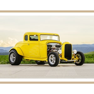 This Poster Features a Classic Ford Model B and Showcases the Car in a ...