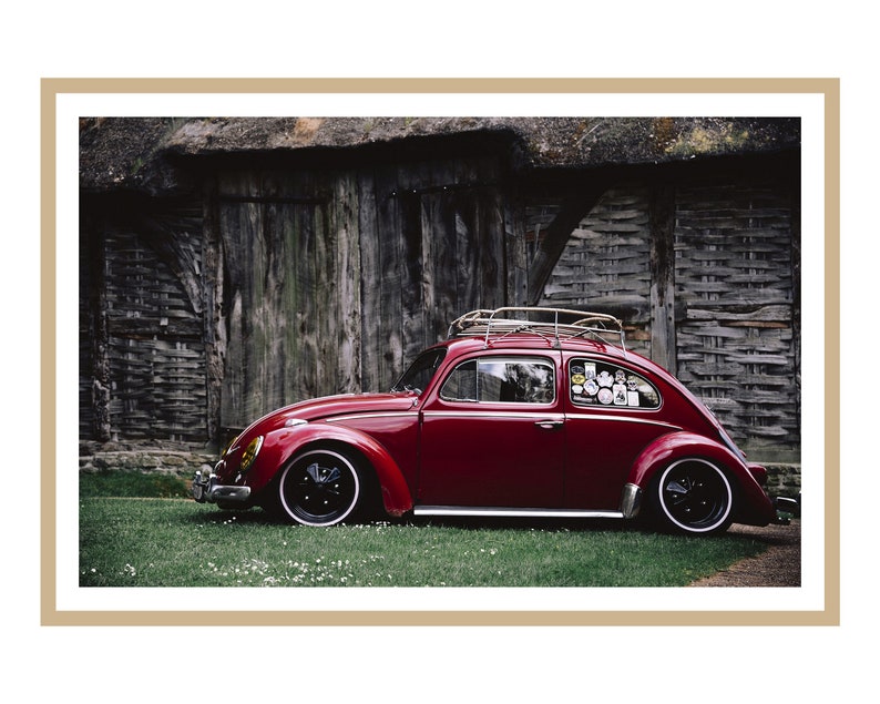 Red Old Beetle Car - Etsy