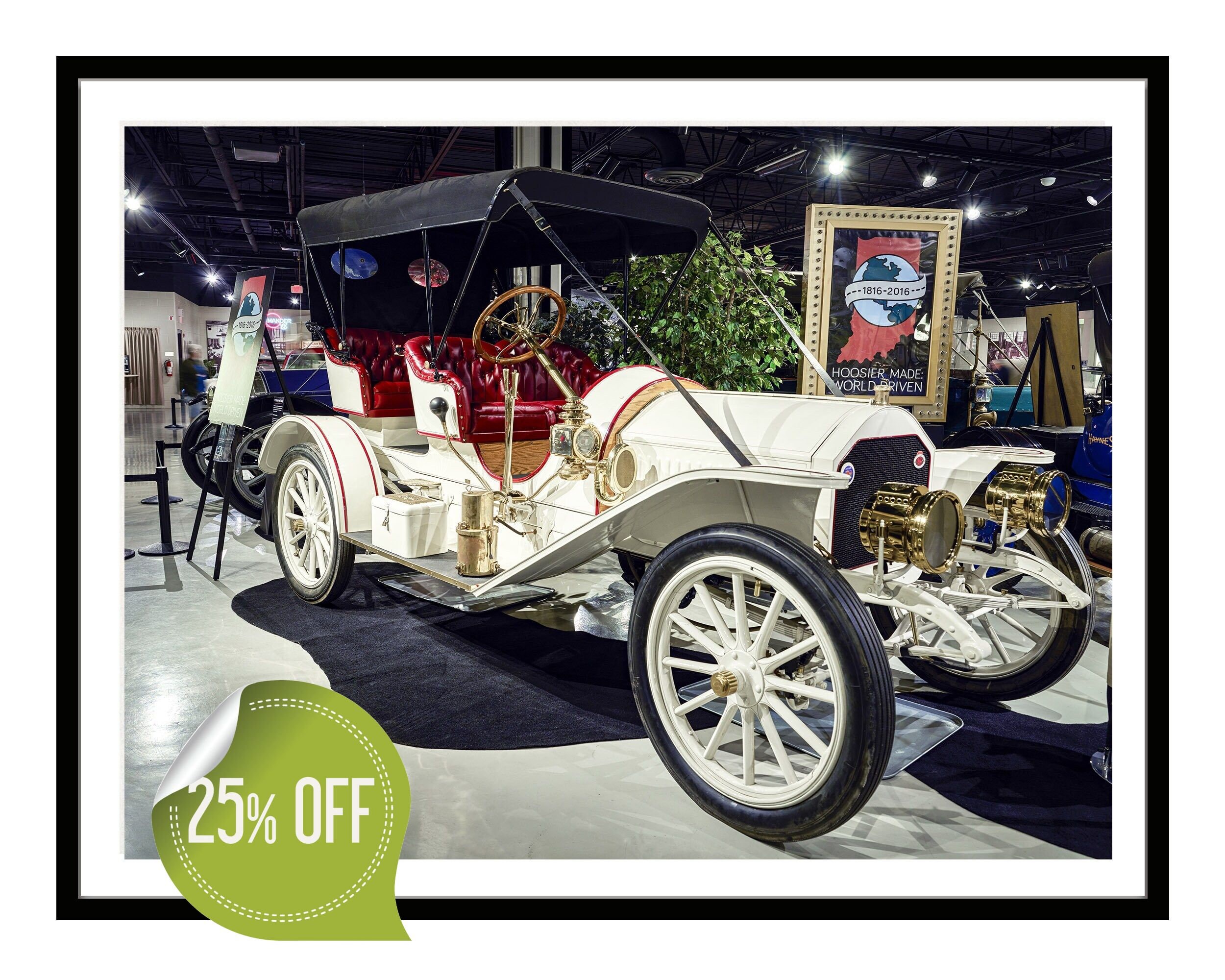 Poster of 1909 Sterling Model K Automobile at the Studebaker Museum in ...