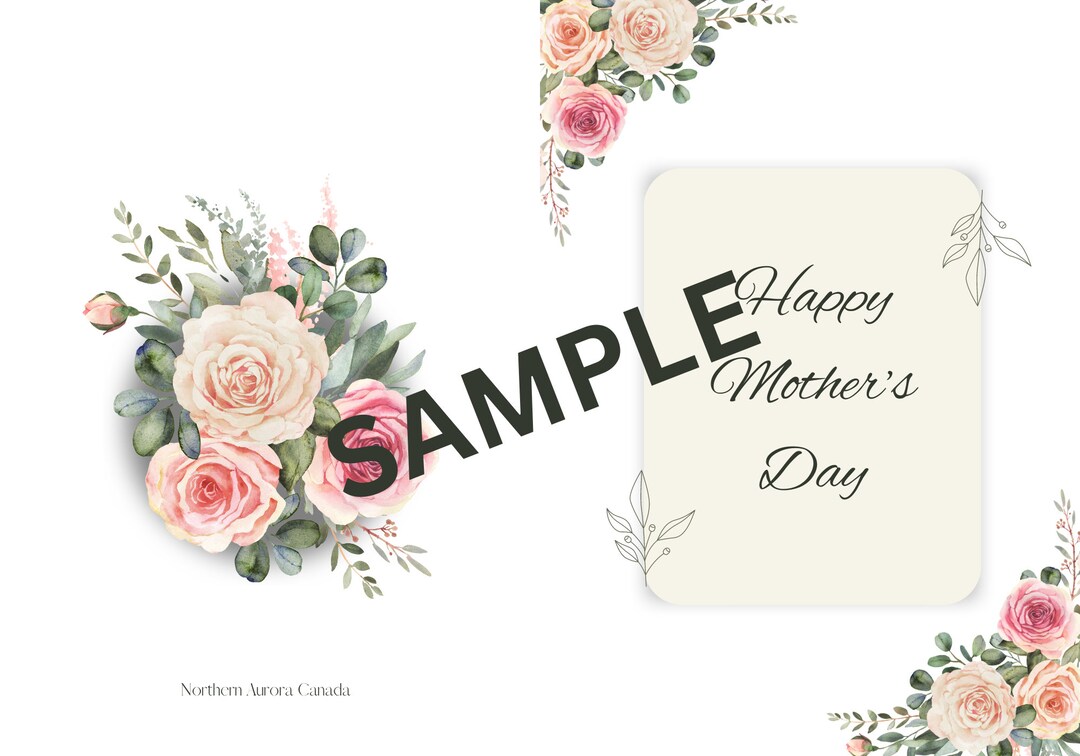 Mother's Day Card Roses - Etsy