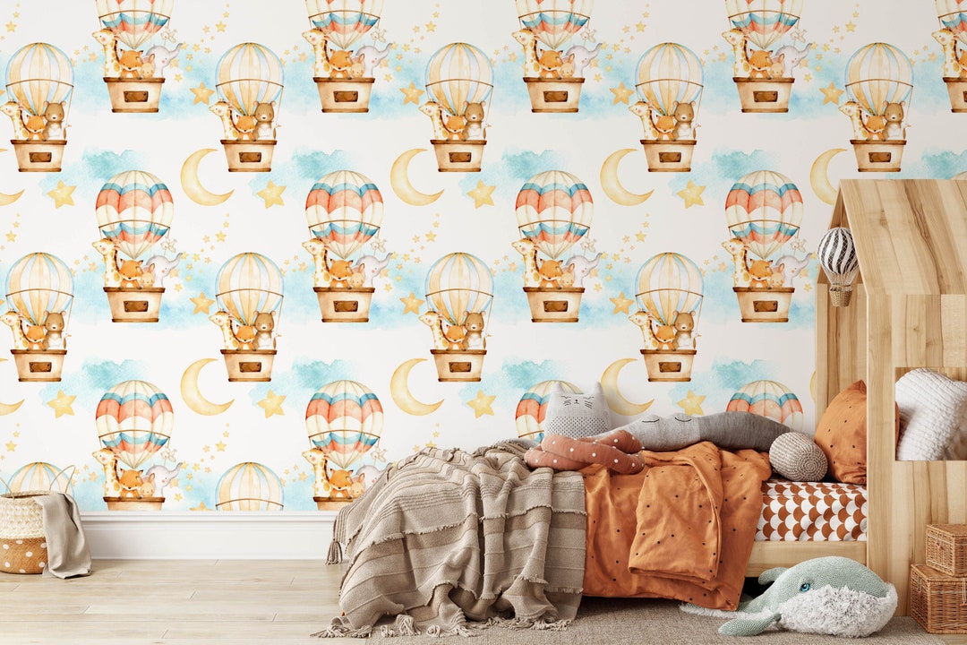 Safari Nursery Wallpaper, Jungle Nursery Wallpaper, Childrens Safari ...