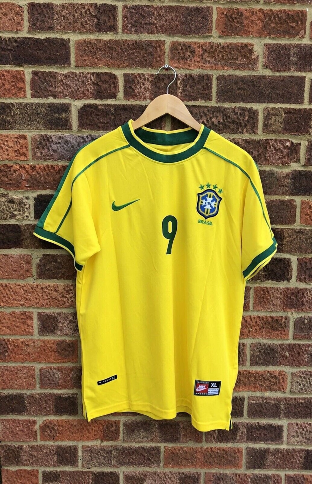R9 Retro 1998 Brazil World Cup 9 Ronaldo Football Shirt - Etsy