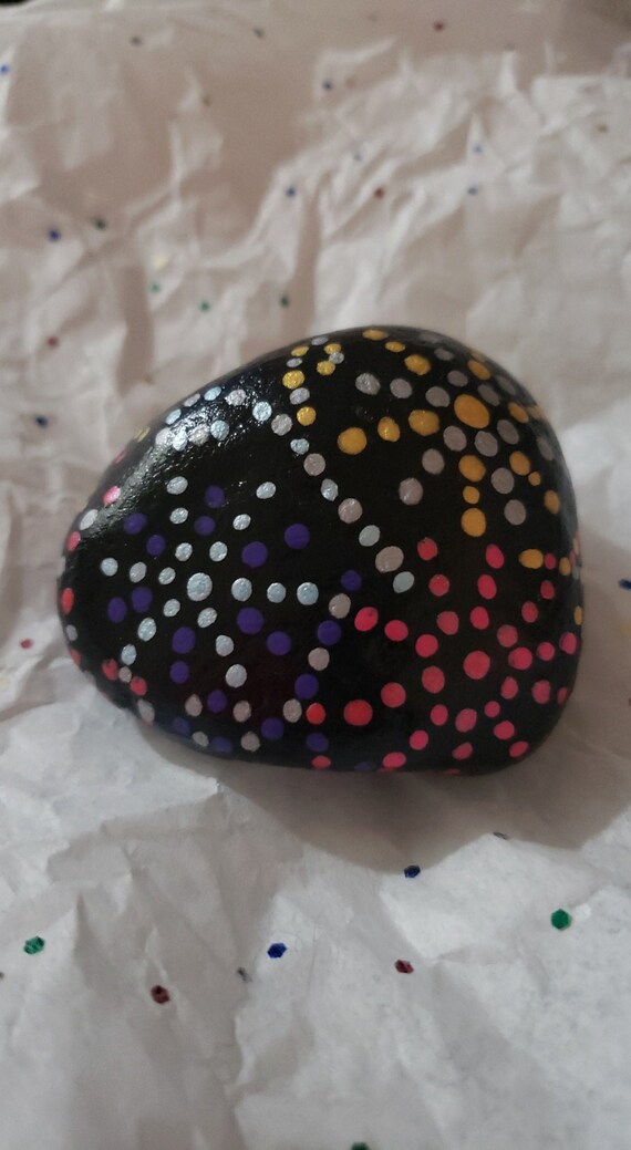 Fireworks Painted Rock - Etsy