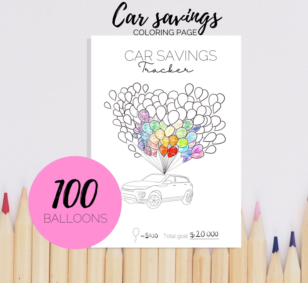 Car Savings Tracker | SUV | Digital Download | Instant Printable ...