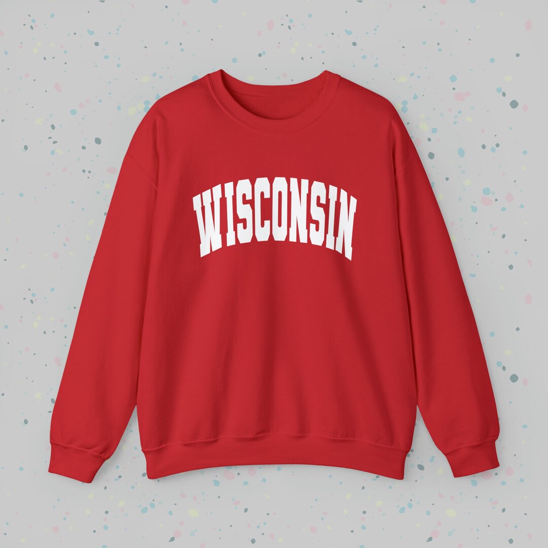 Wisconsin Crewneck Sweatshirt | Wisconsin Badgers | College Sweatshirt ...