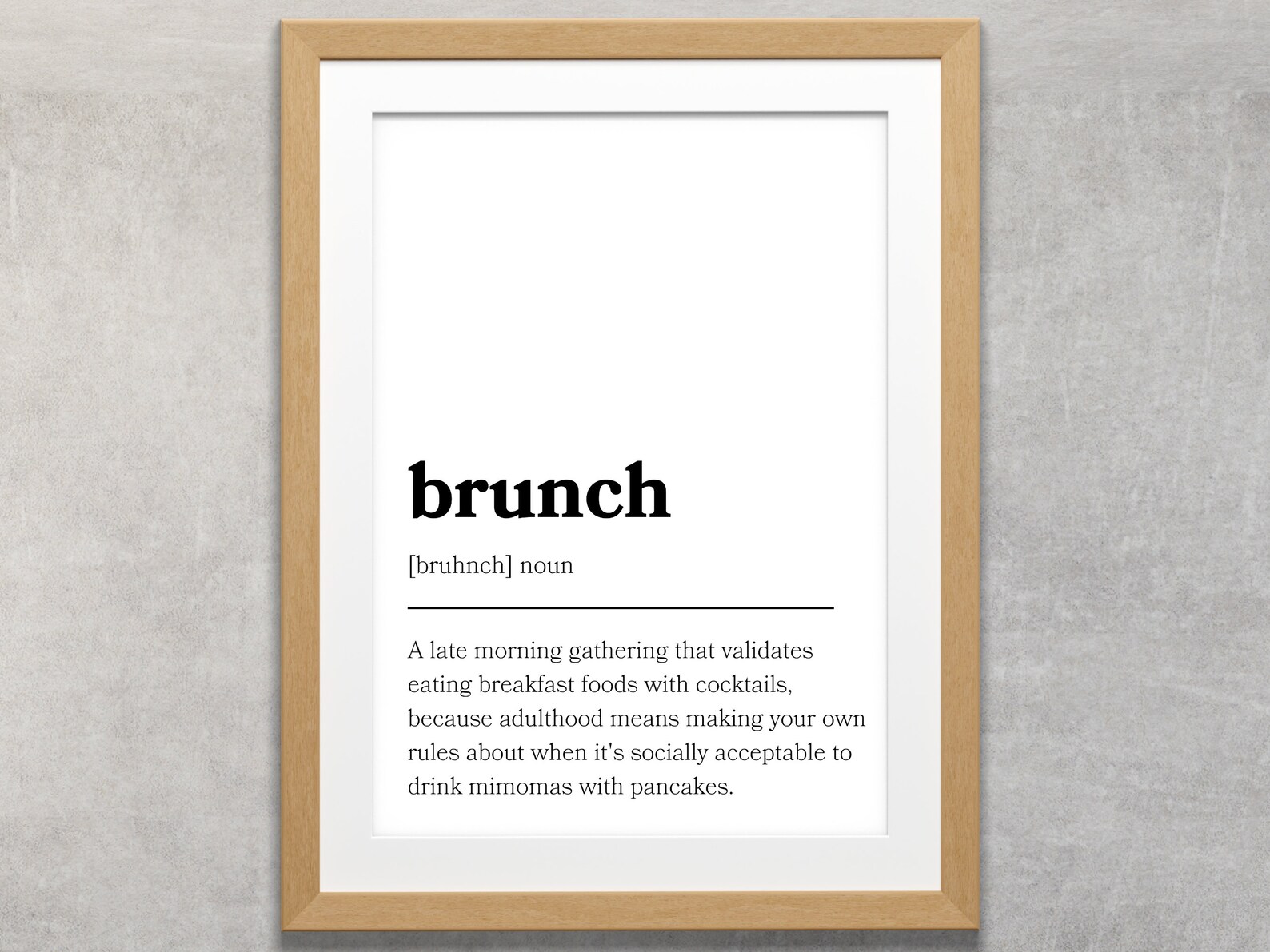 Brunch Wall Art | Definition Print | Dictionary Poster | Funny Food ...