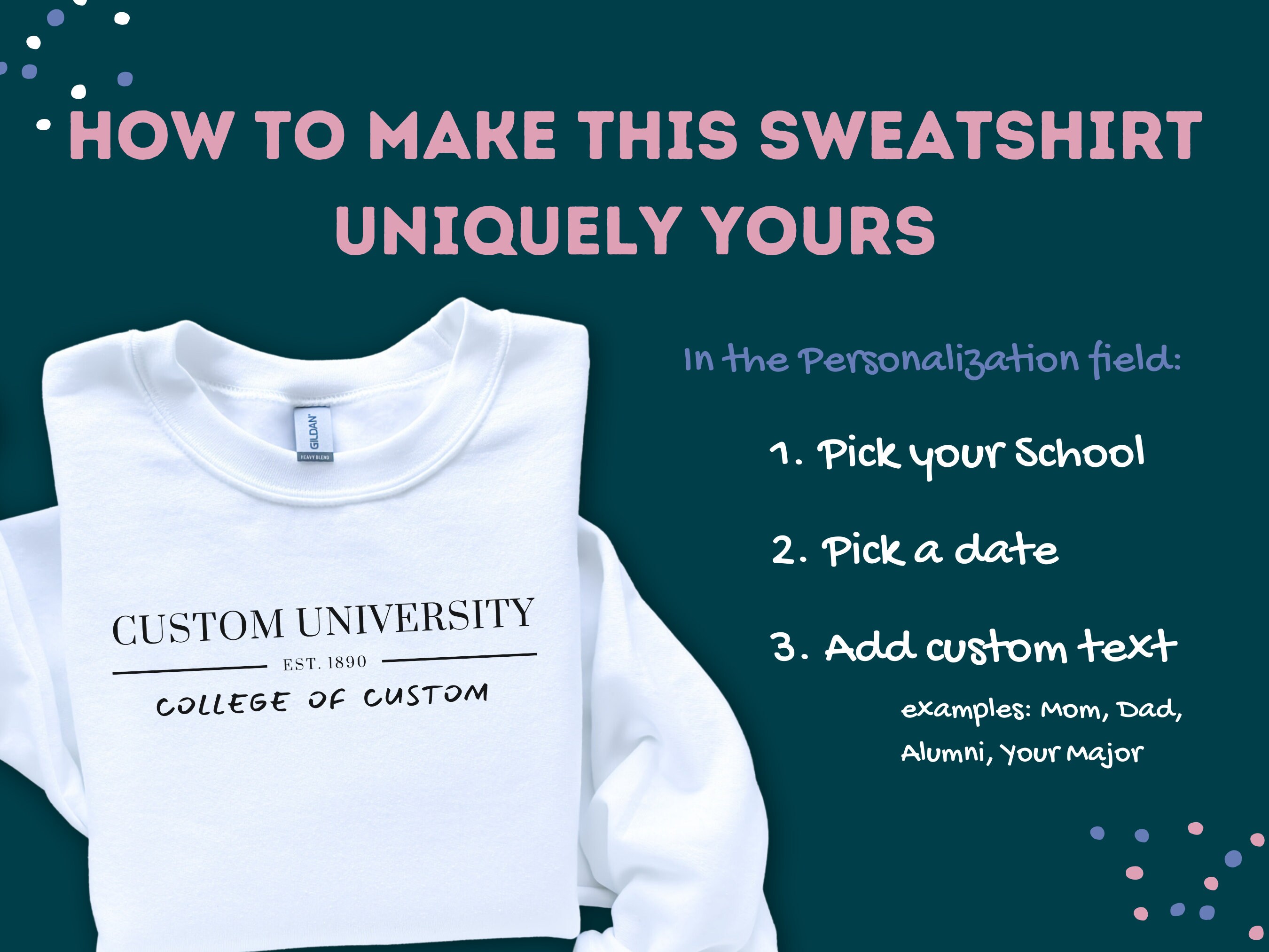 Custom College Sweatshirt | Alumni | Personalized University Apparel ...