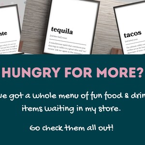 Al Dente Wall Art | Definition Print | Dictionary Poster | Funny Pasta ...