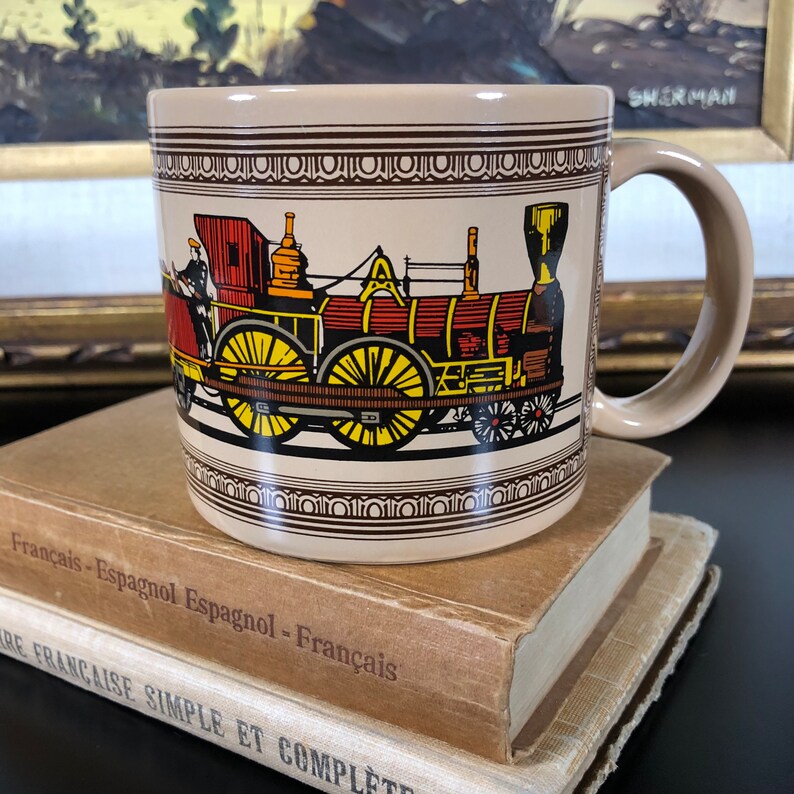 Western Express Railroad Train and Studio Pottery Mugs Sold - Etsy